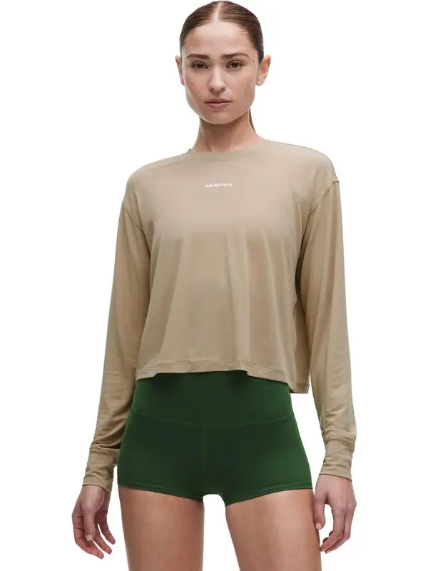 Lululemon Jersey Training Long-sleeve Shirt - Wacky Khaki