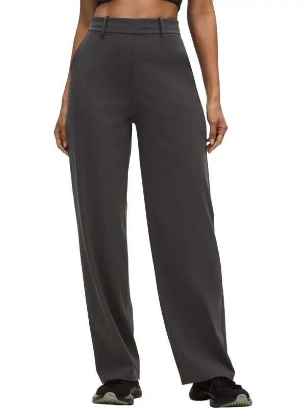 Lululemon High-rise Straight-leg Trousers - Graphite Grey
