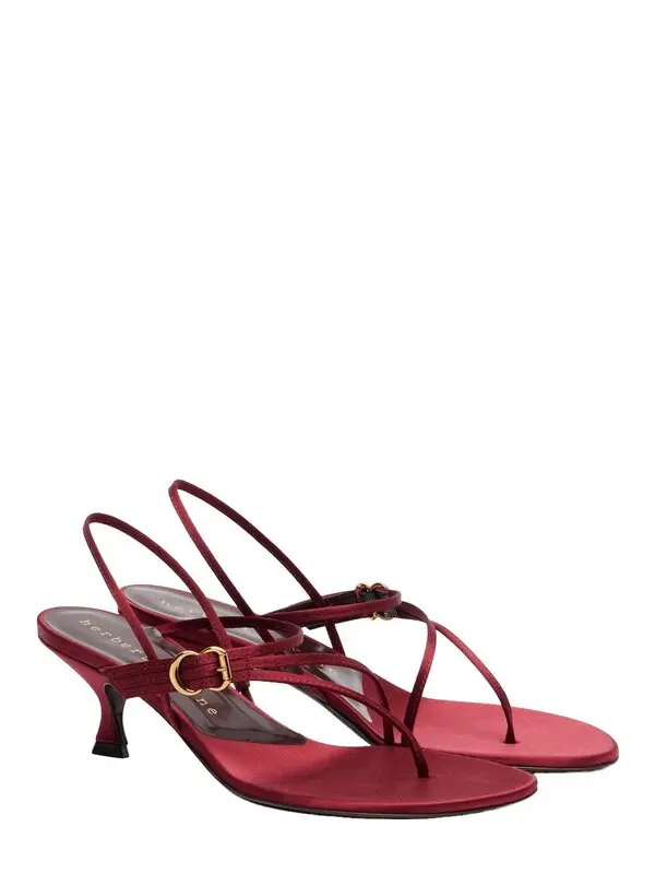 HERBERT LEVINE Starry Eyed 55 Satin Sandals - Burgundy