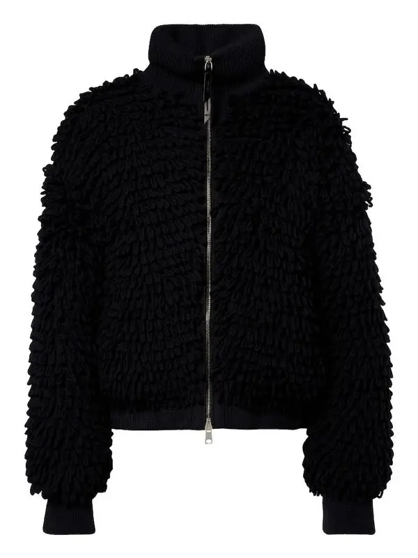 Moncler X Ee72 Edward Enninful Wool-blend Down Jacket - Black