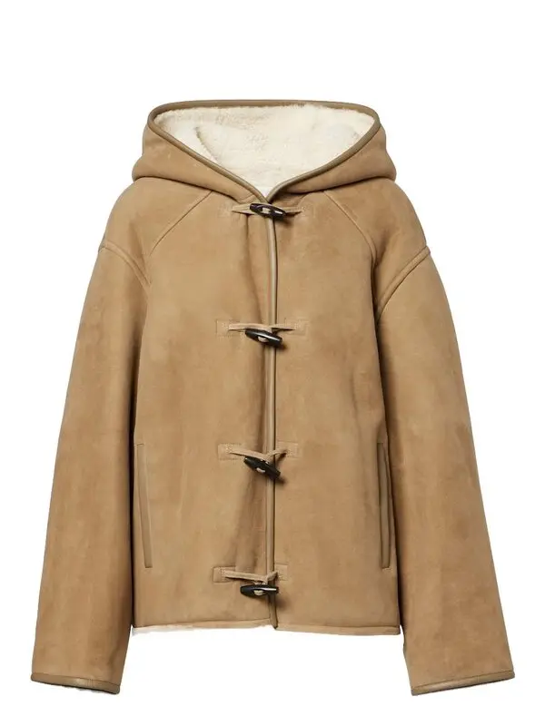 YVES SALOMON Reversible Leather And Shearling Jacket - Beige