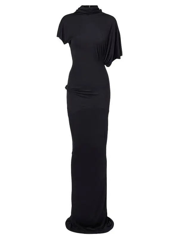 Rick Owens Lilith Draped Jersey Gown - Black