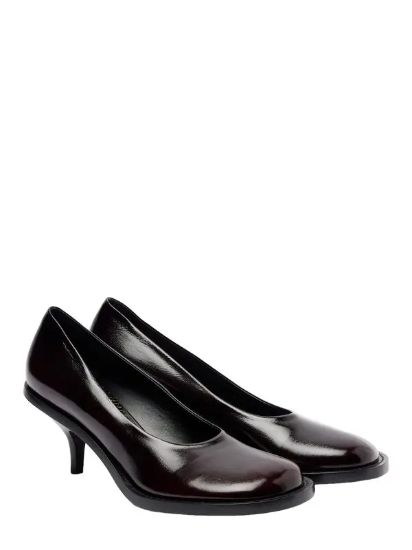 Dries Van Noten Leather Pumps - Burgundy