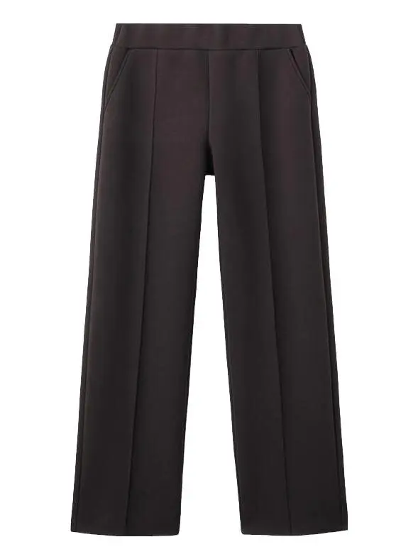Mango Selection Seamed Pull-on Pants - Dark Brown