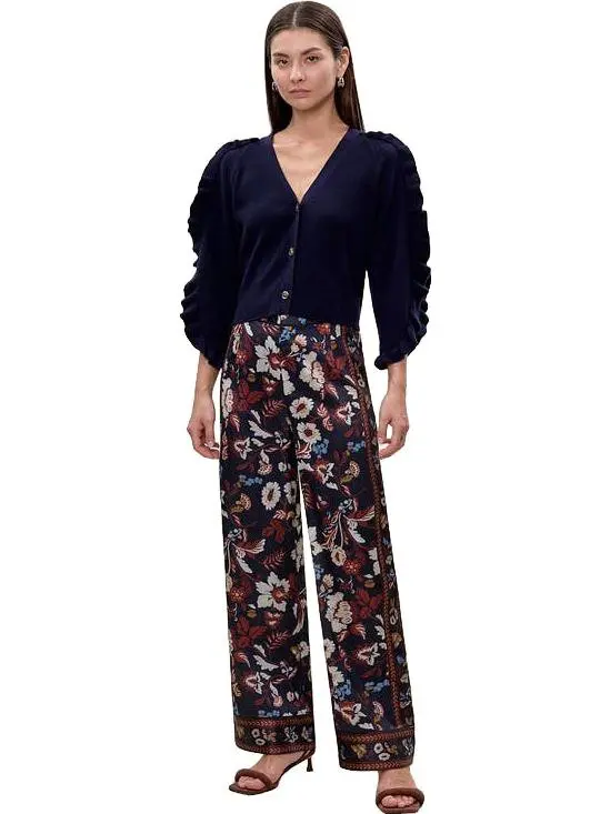 Rebecca Taylor Selah Relaxed Pant - Navy Combo
