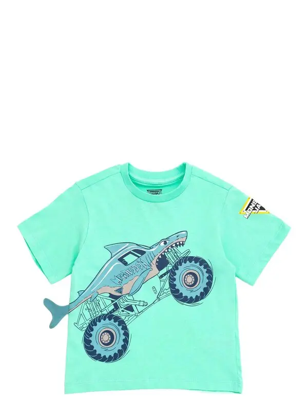 MONSTER JAM Short Sleeve T-shirt - Aqua Megalodon Monster Truck