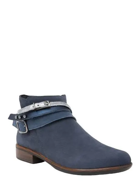 Naot Sumatra Buckled Booties - Navy Nbk/polar/drk Pewter