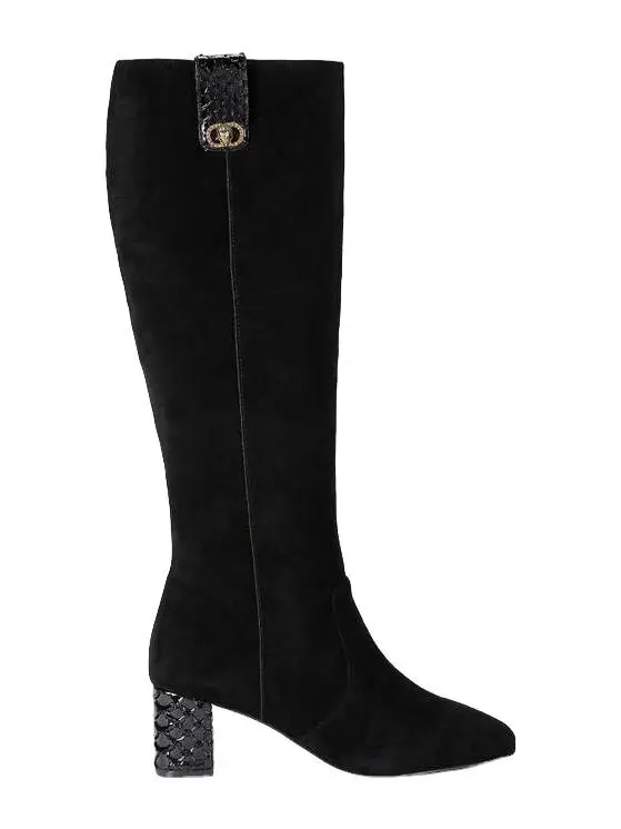Kurt Geiger Metallic Block Heel Knee-high Boots - Black