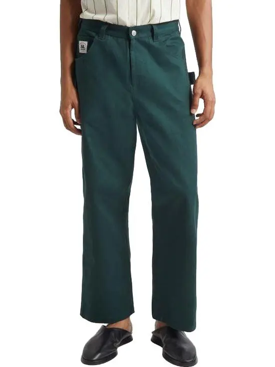 BODE Knolly Brook Cotton Twill Trousers - Dark Green