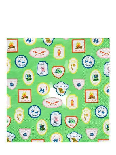 DAYDREAM SOCIETY Camp Explorer Badge Large Napkins - Assorted Pre-pack