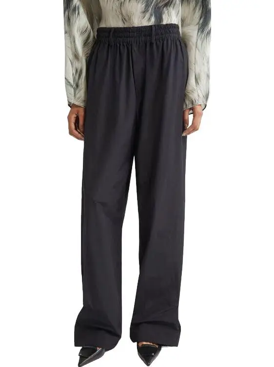 Brandon Maxwell The Teagon Relaxed Wide-leg Pants - Black