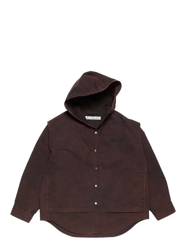 Acne Studios Cotton Hooded Parka - Purple