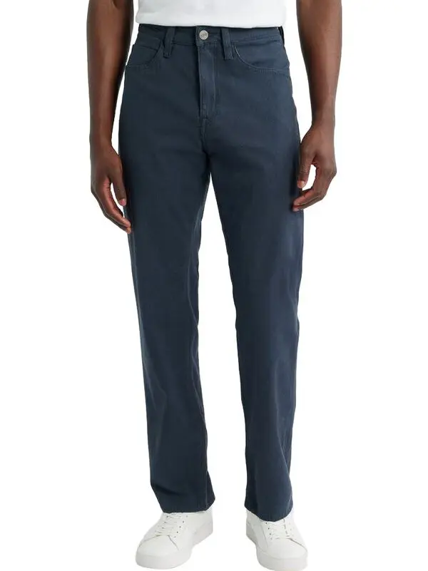 34 Heritage Charisma Relaxed Straight Leg Twill Pants - Navy Herringbone
