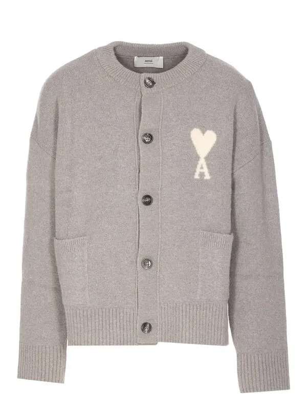 Ami Adc Cardigan - Grey