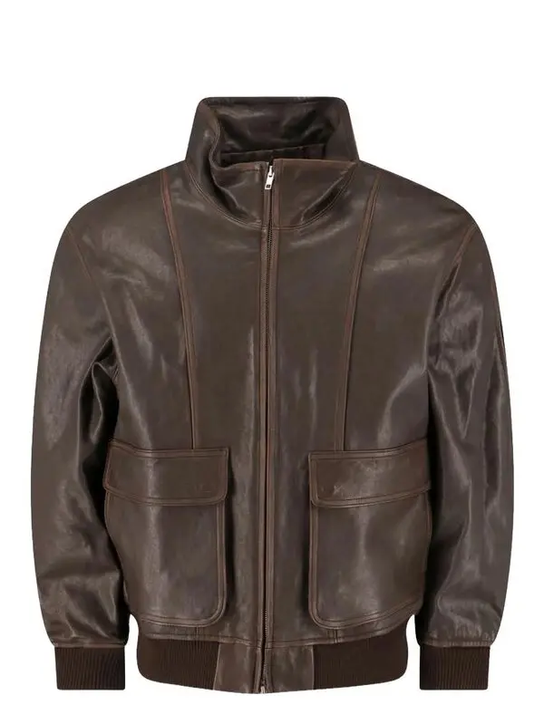 DUNST Lambskin Leather Jacket - Brown