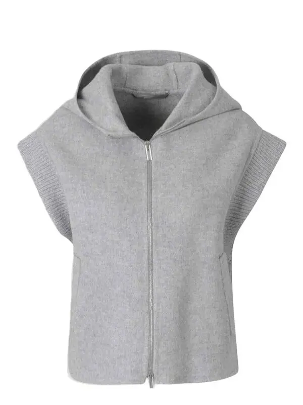 Peserico Wool And Cashmere-blend Knit Vest - Grey