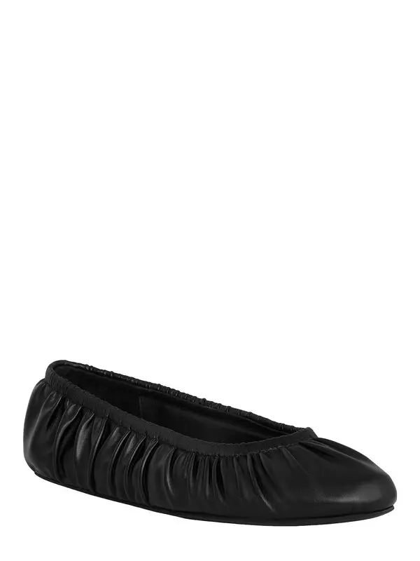 Rebecca Minkoff Ruched Ballet Flat - Black