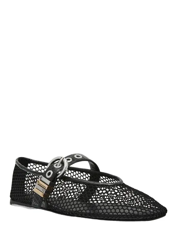 Steve Madden Lucia Mary Jane Flat - Black Mesh