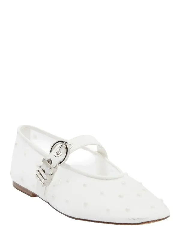 Steve Madden Lucia Mary Jane Flat - Ivory Pearl
