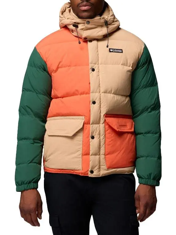 Columbia Wallowa Water Repellent Down Puffer Jacket With Removable Hood - Canoe/zing/rain Forest