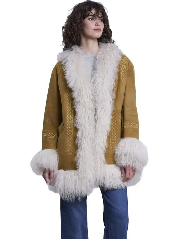 BLUE DUCK Genuine Shearling Topper - Tan