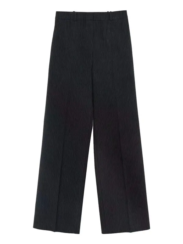 Hugo Pinstripe Straight-leg Trousers - Black