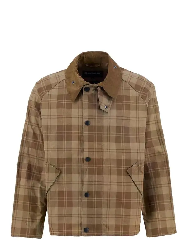 Barbour Check Windbreaker - Brown