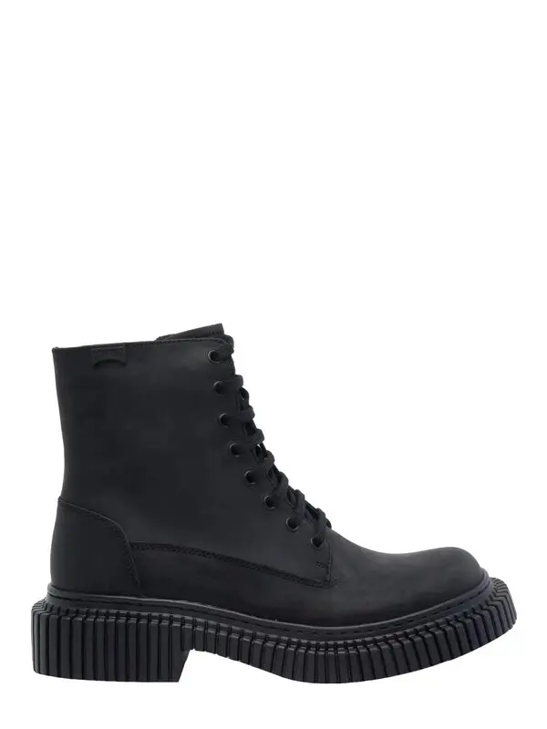 Camper Leather Biker Boots - Black