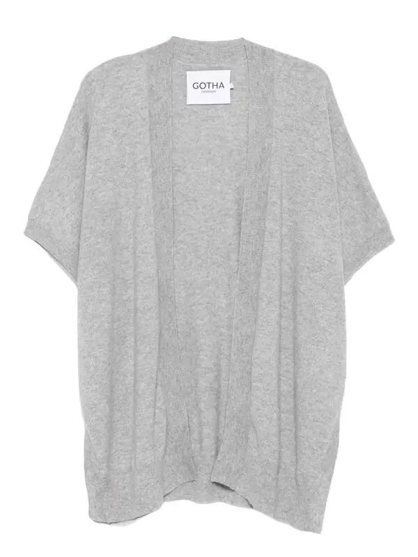GOTHA Open-front Cardigan - Grey