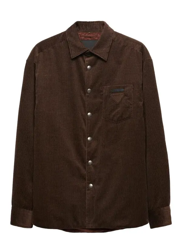 Prada Corduroy Hirt - Brown