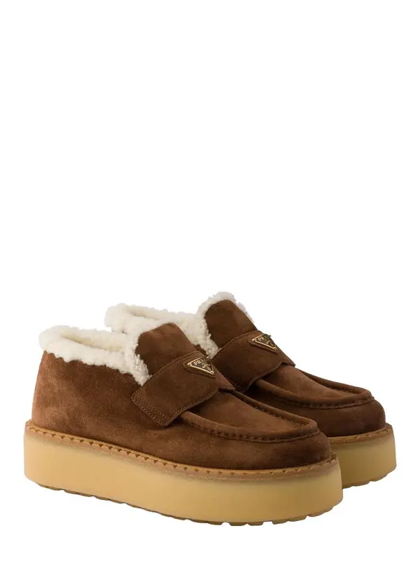 Prada Suede Loafers - Brown