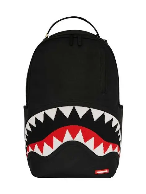 SPRAYGROUND Fly Knit Mouth Dlx Satin Backpack - Black/red