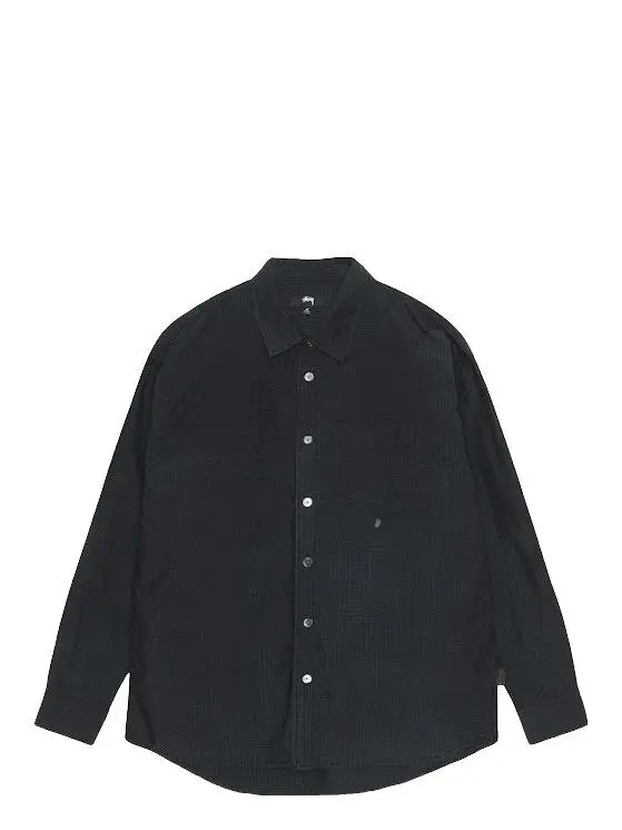 StÜssy Classic Long Sleeve Sprayed Shirt - Blue