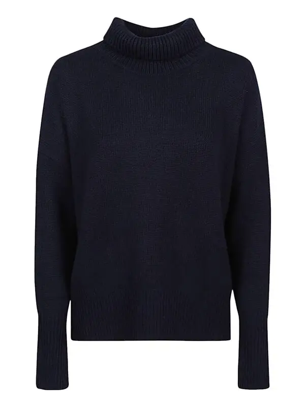LISA YANG Heidi Cashmere Turtleneck Sweater - Blue