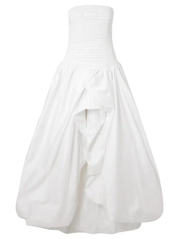 Aje Violette Strapless Ruched Gown - Ivory