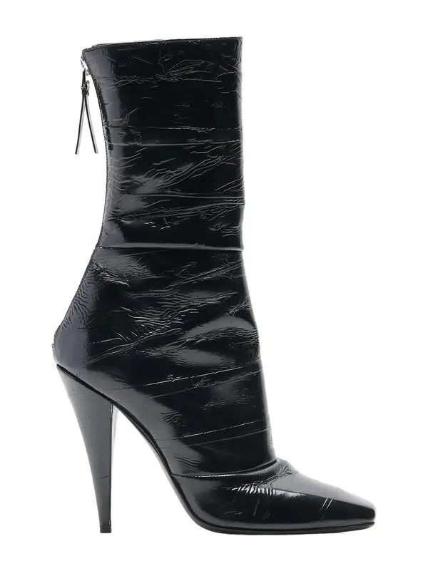 Givenchy Tape Animation Leather Ankle Boots - Black