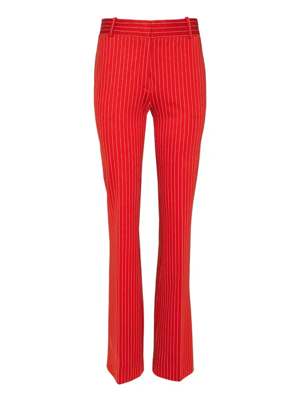 Oriane 1986 The Paris Mid-rise Flared Pants - Red