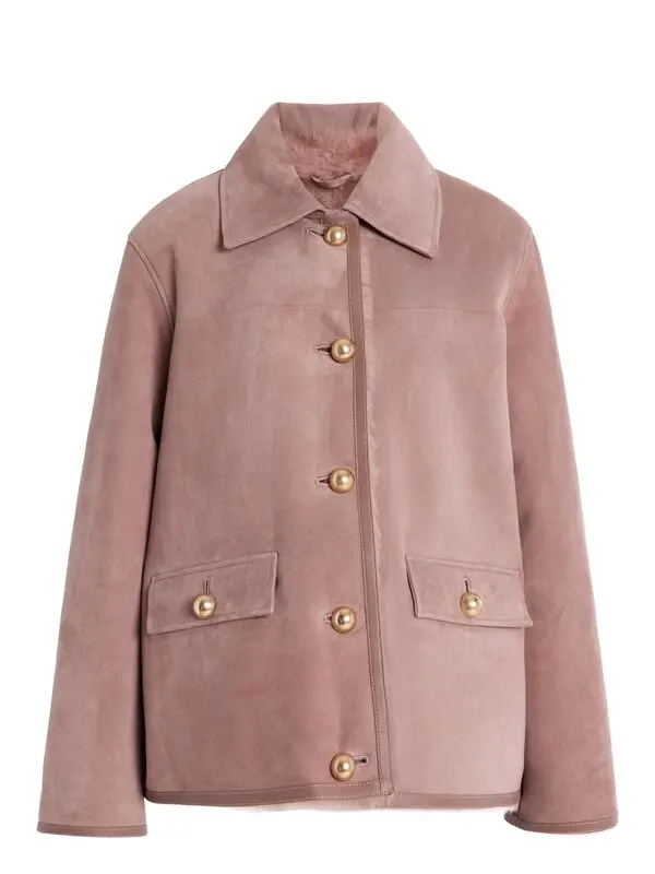 ARMA Julietta Reversible Shearling Jacket - Pink