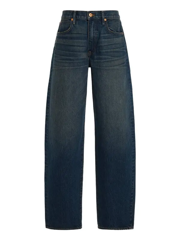 SLVRLAKE Ella Rigid Mid-rise Jeans - Dark Wash