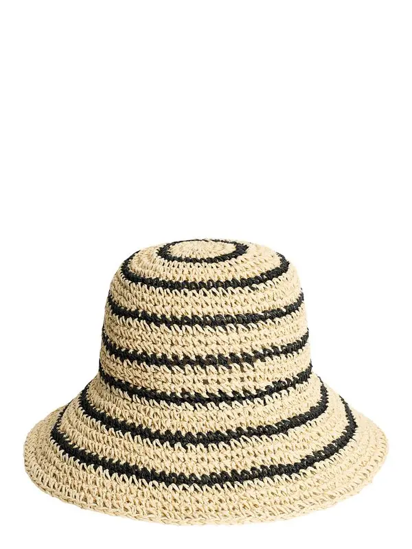 BY MALENE BIRGER Strawilla Paper Bucket Hat - White