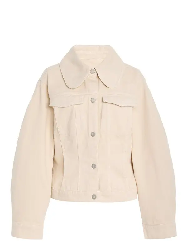 BY MALENE BIRGER Villies Organic Cotton Denim Jacket - Off-white
