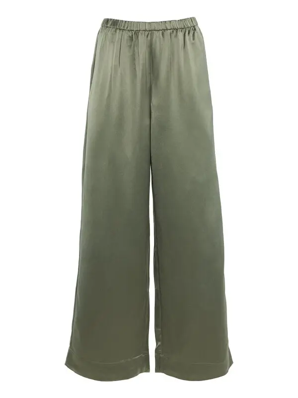 BY MALENE BIRGER Cabello Mid-rise Wide-leg Pants - Green