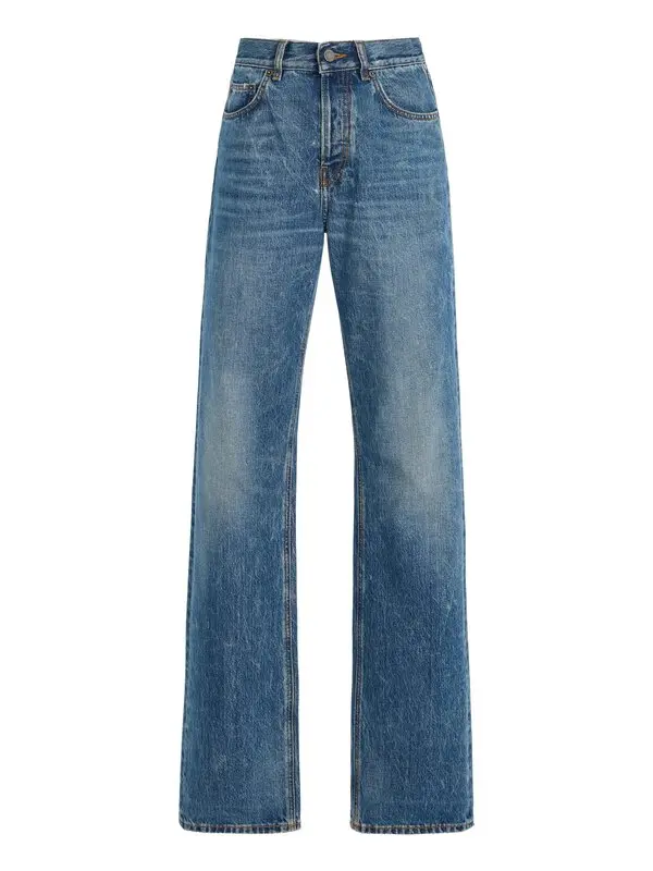 HAIKURE Star Rigid High-rise Straight-leg Jeans - Dark Wash