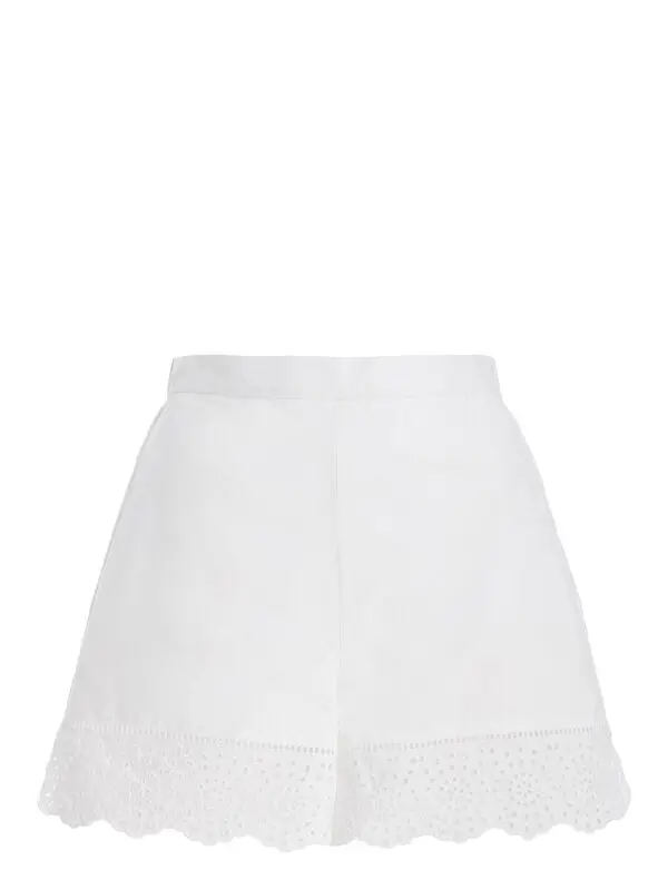 BY MALENE BIRGER Greta Eyelet Cotton Shorts - White