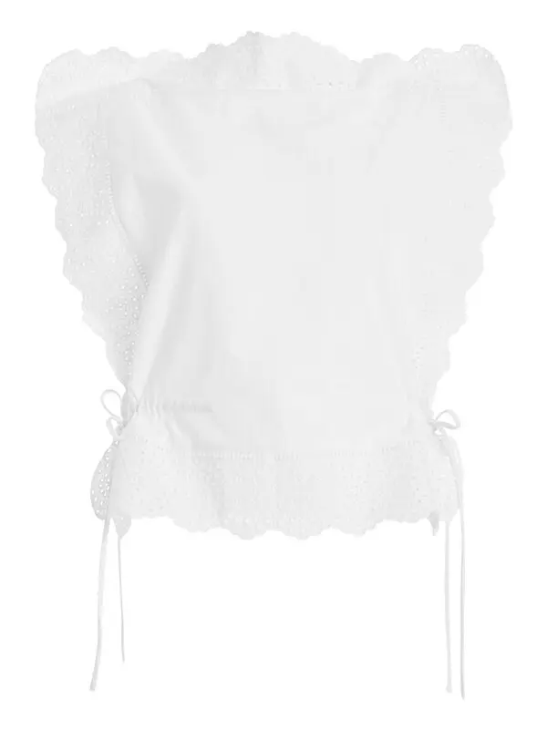 BY MALENE BIRGER Gerda Eyelet Top - White