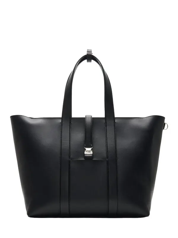 Moncler X Ee72 Edward Enninful Leather Tote Bag - Black