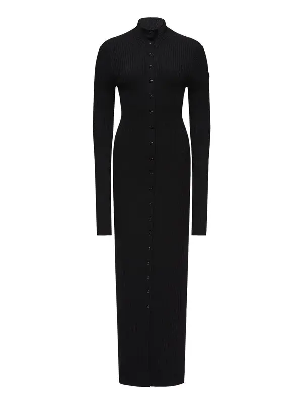 Moncler X Ee72 Edward Enninful Wool Turtleneck Dress - Black