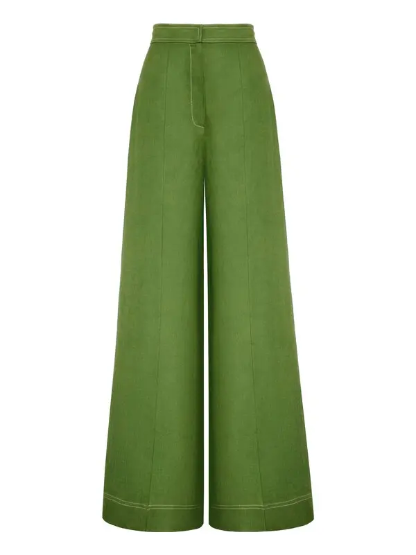 ANDRES OTALORA Vivir Wide-leg Pants - Green