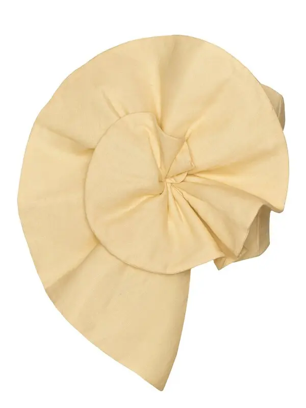 ANDRES OTALORA Rosette Linen Top - Yellow