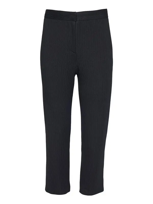 Oriane 1986 Striped Straight-leg Trousers - Navy